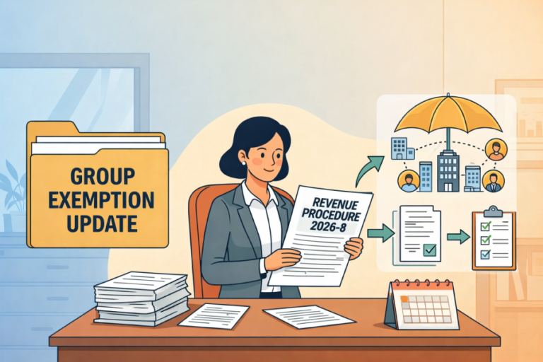 IRS Revenue Procedure 2026-8 Updates Group Exemption Rules And Procedures